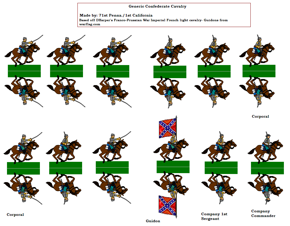 Confederate Cavalry | Paper Miniature