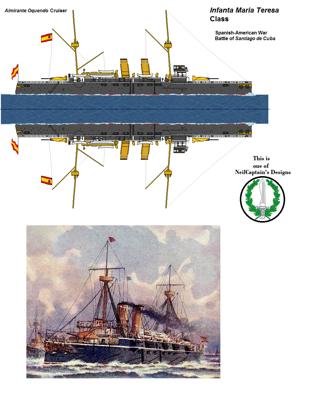 Spanish Cruiser | Paper Miniature