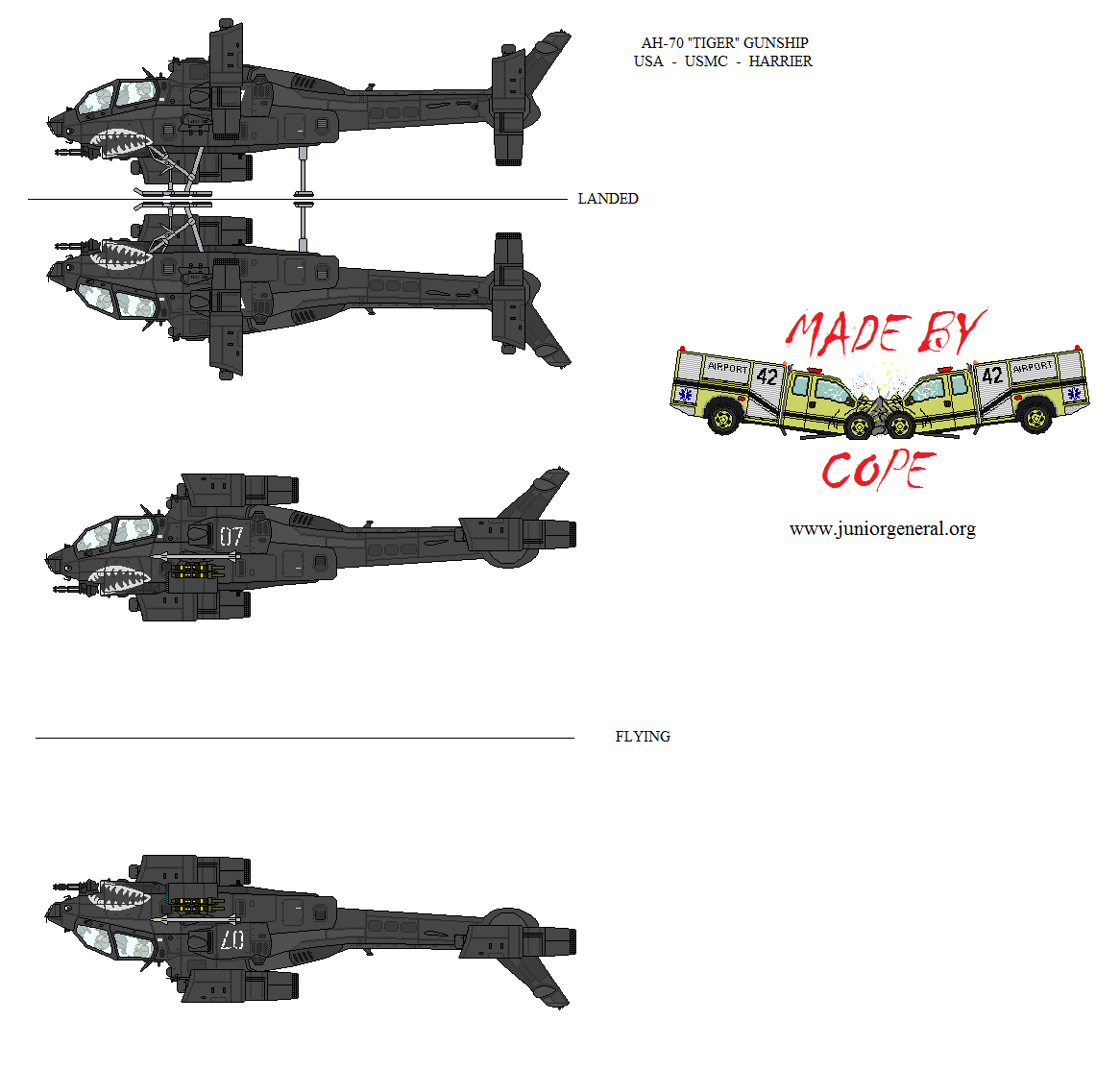 AH-70 Gunship | Paper Miniature