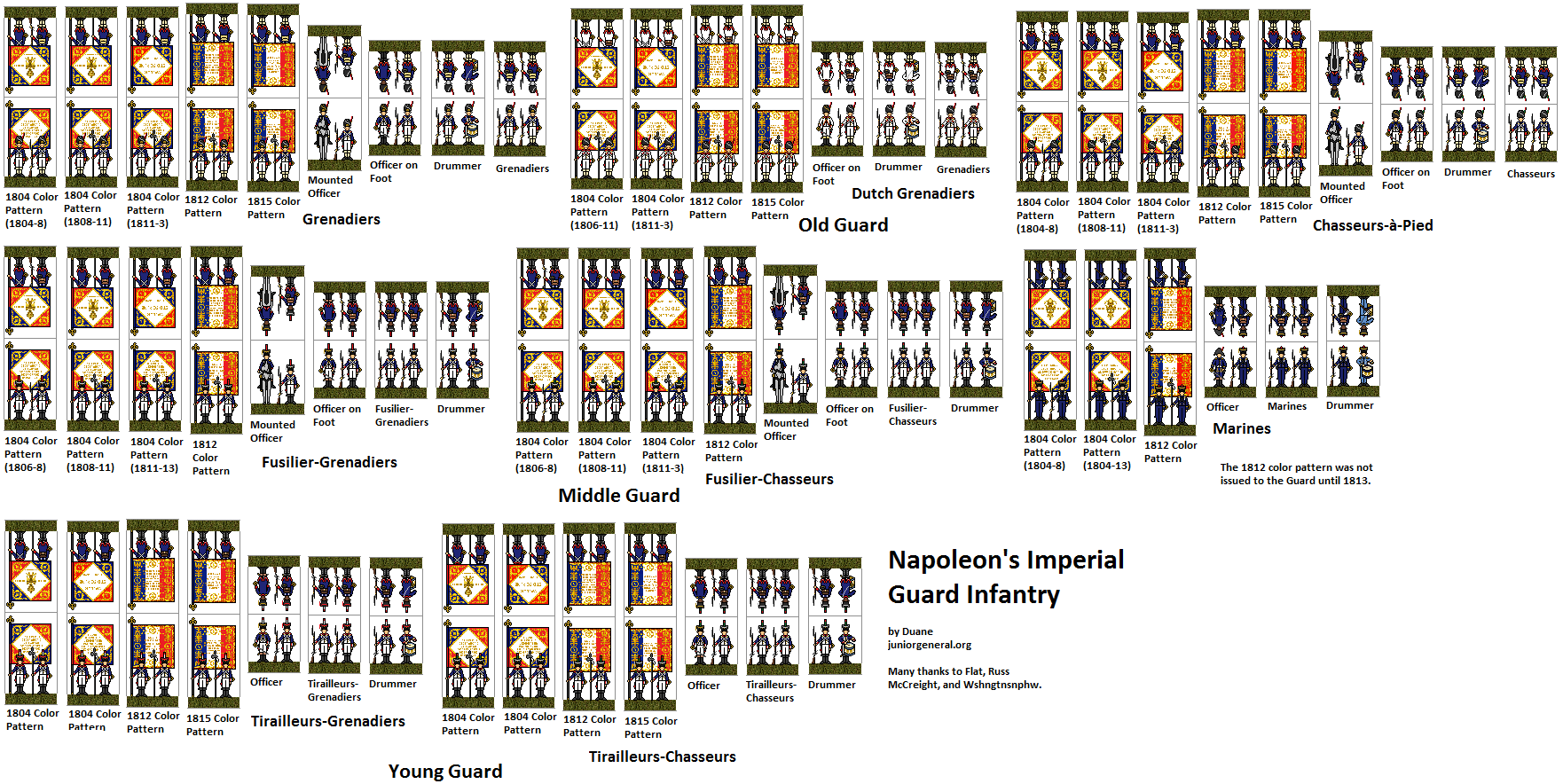 French Imperial Guard Infantry (Micro-Scale) | Paper Miniature